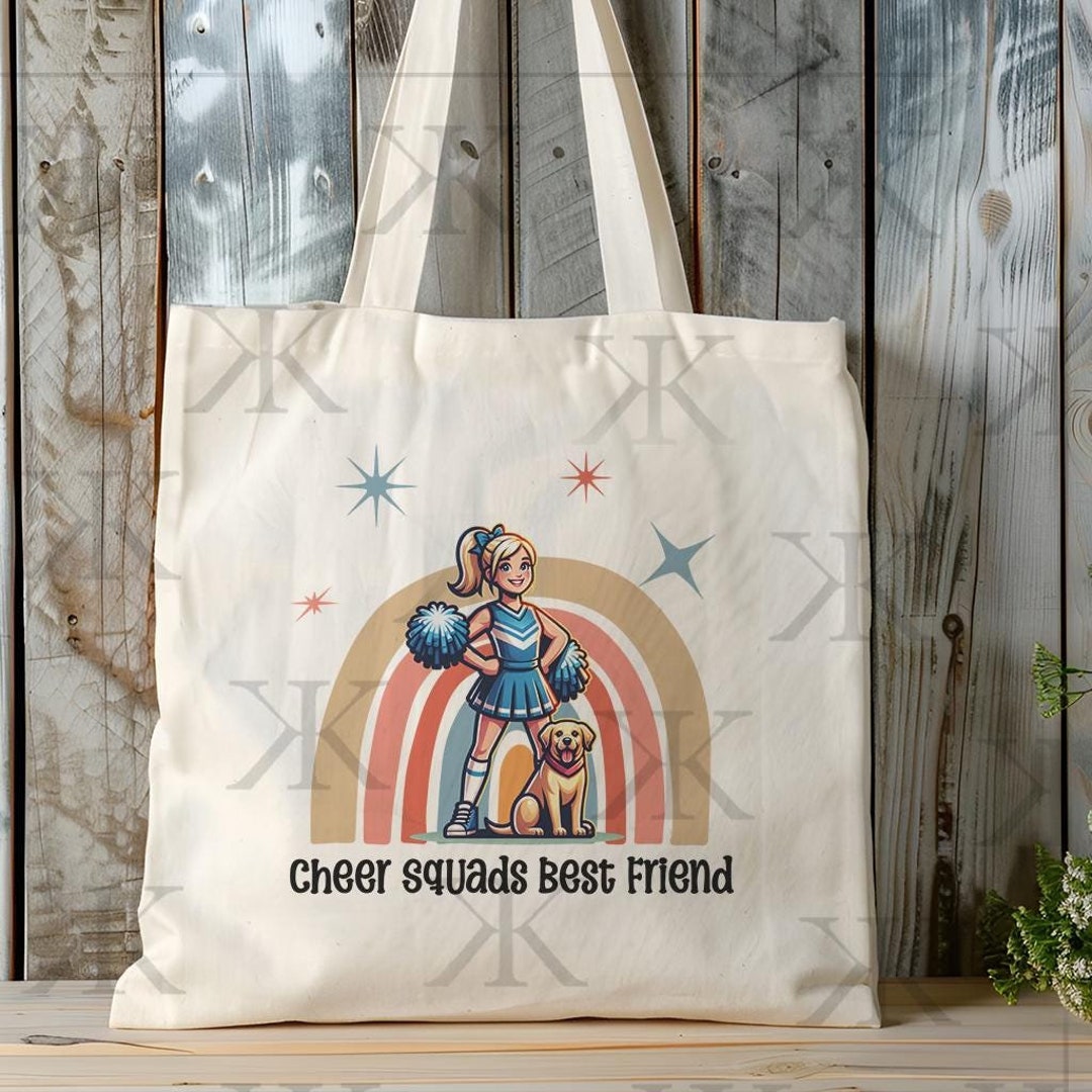 Cheerleader With Labrador Canvas Tote Gift for Her, Simple but Cute ...