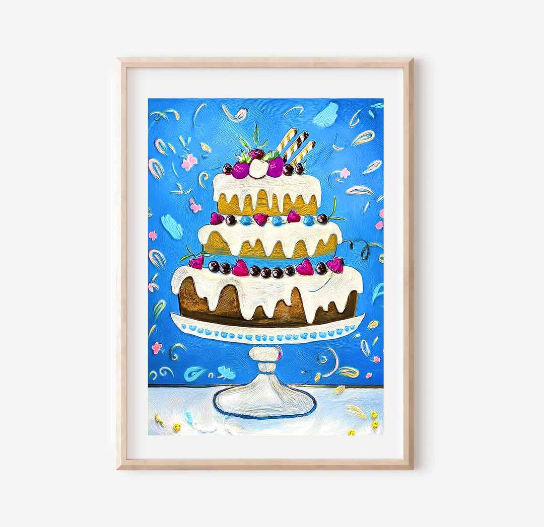 Digital Picture, Print, Mural, Poster, Canvas Colorful, Cupcake, Cake ...