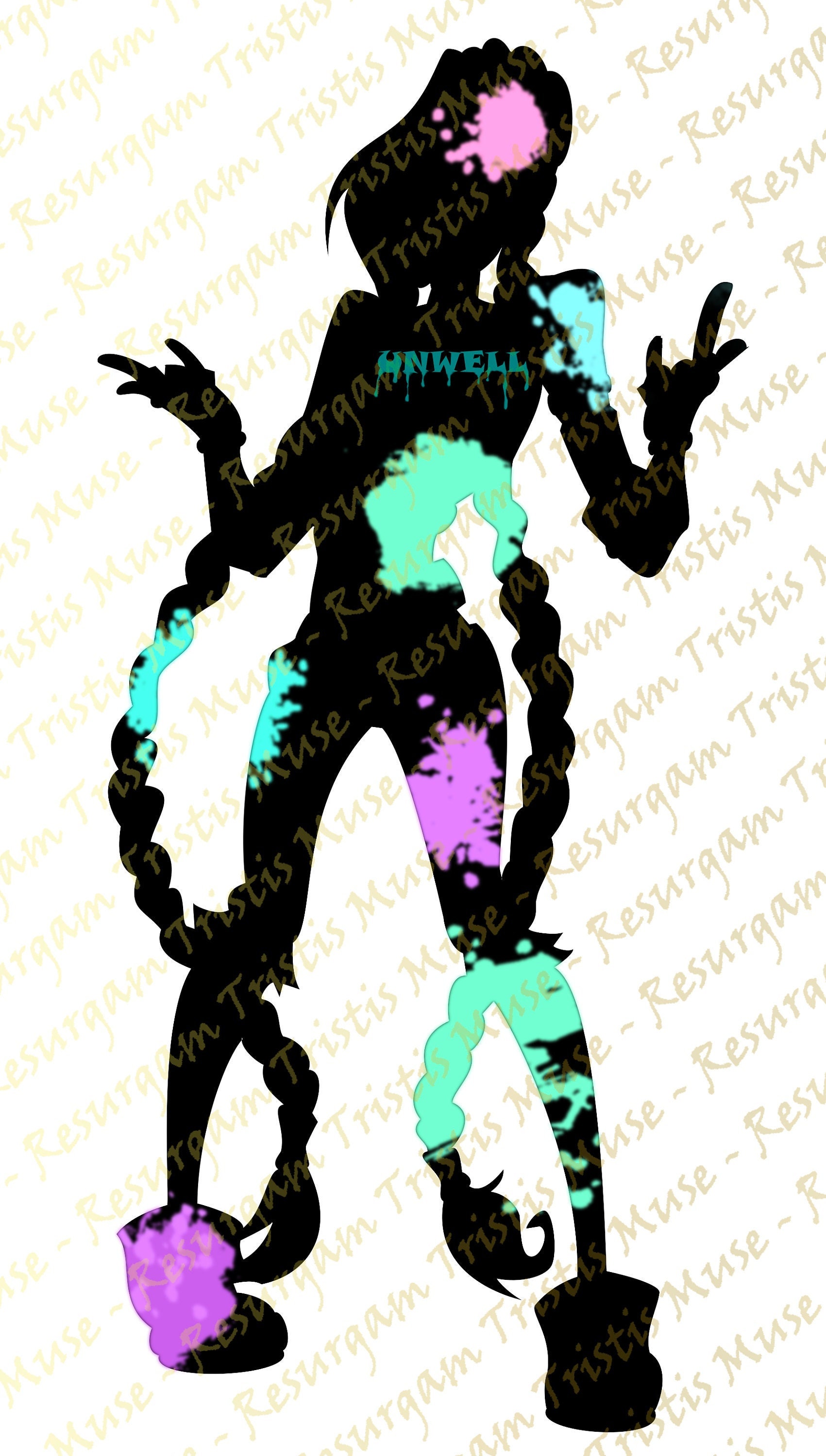 Jinx Arcane League of Legends Silhouette "unwell" PNG Clipart - Etsy