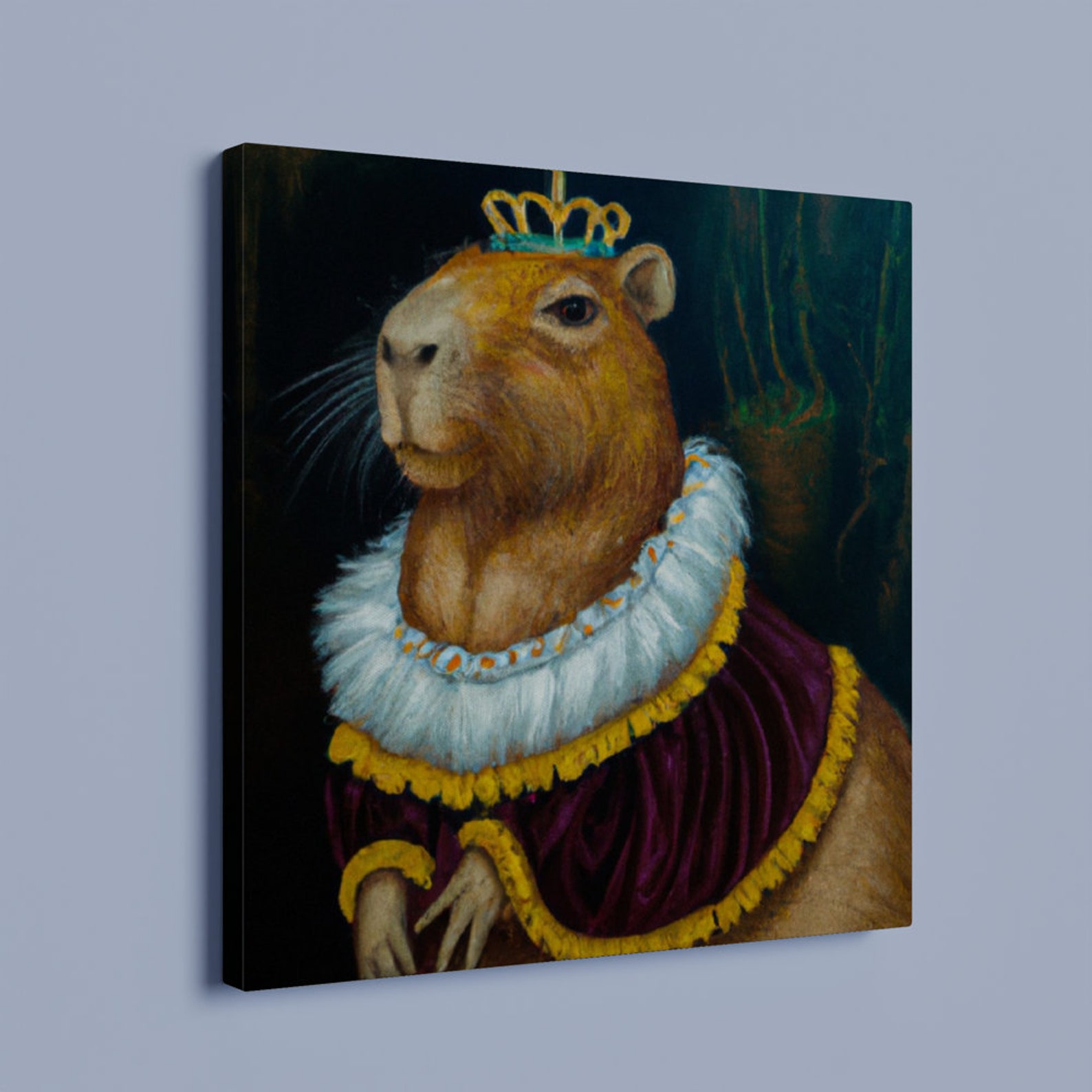 An Oil Painting Portrait of a Capybara Wearing Medieval Robes - Etsy ...