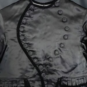 Satin Black Vintage Folklore Jacket - Etsy