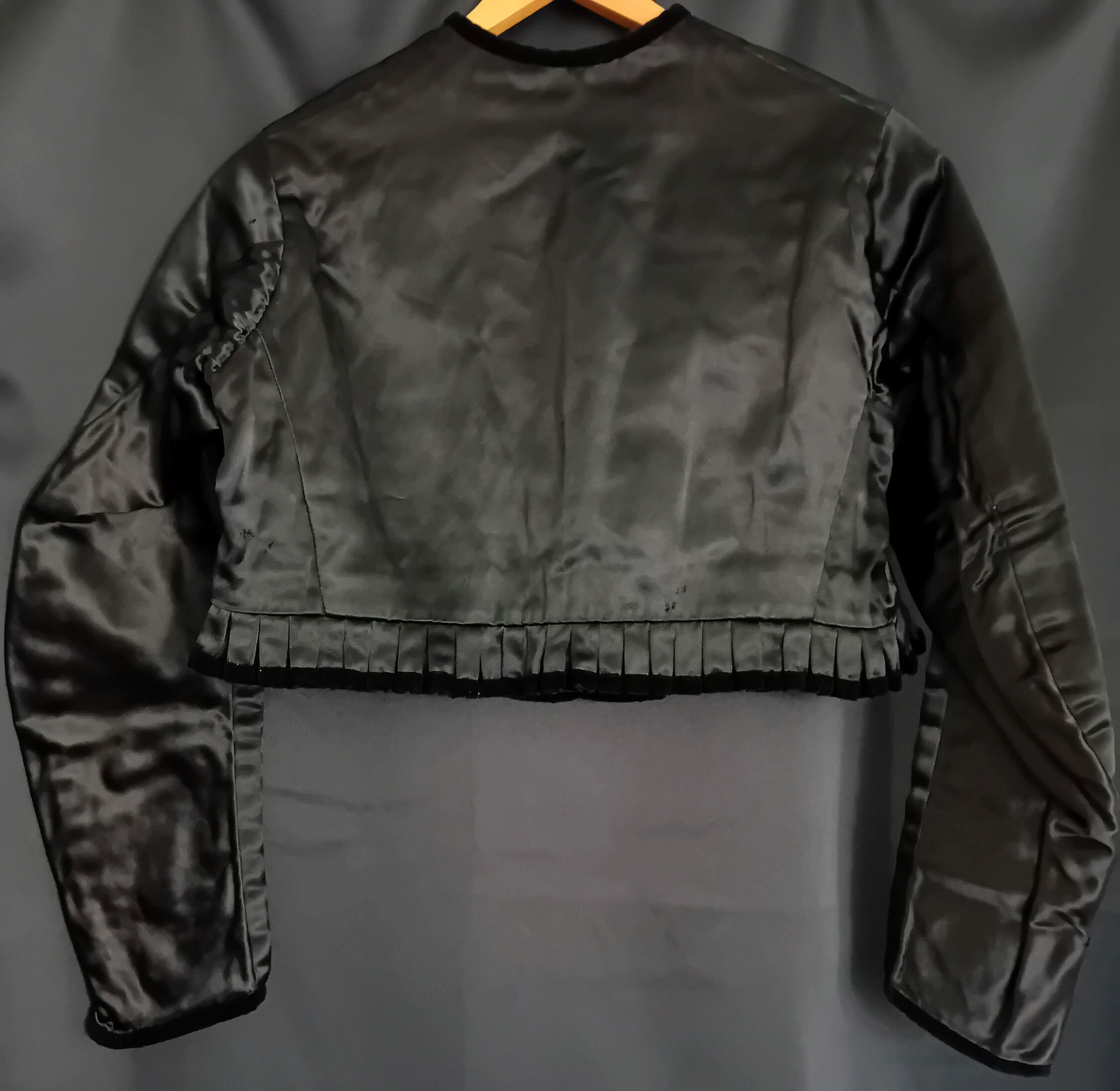 Satin Black Vintage Folklore Jacket - Etsy