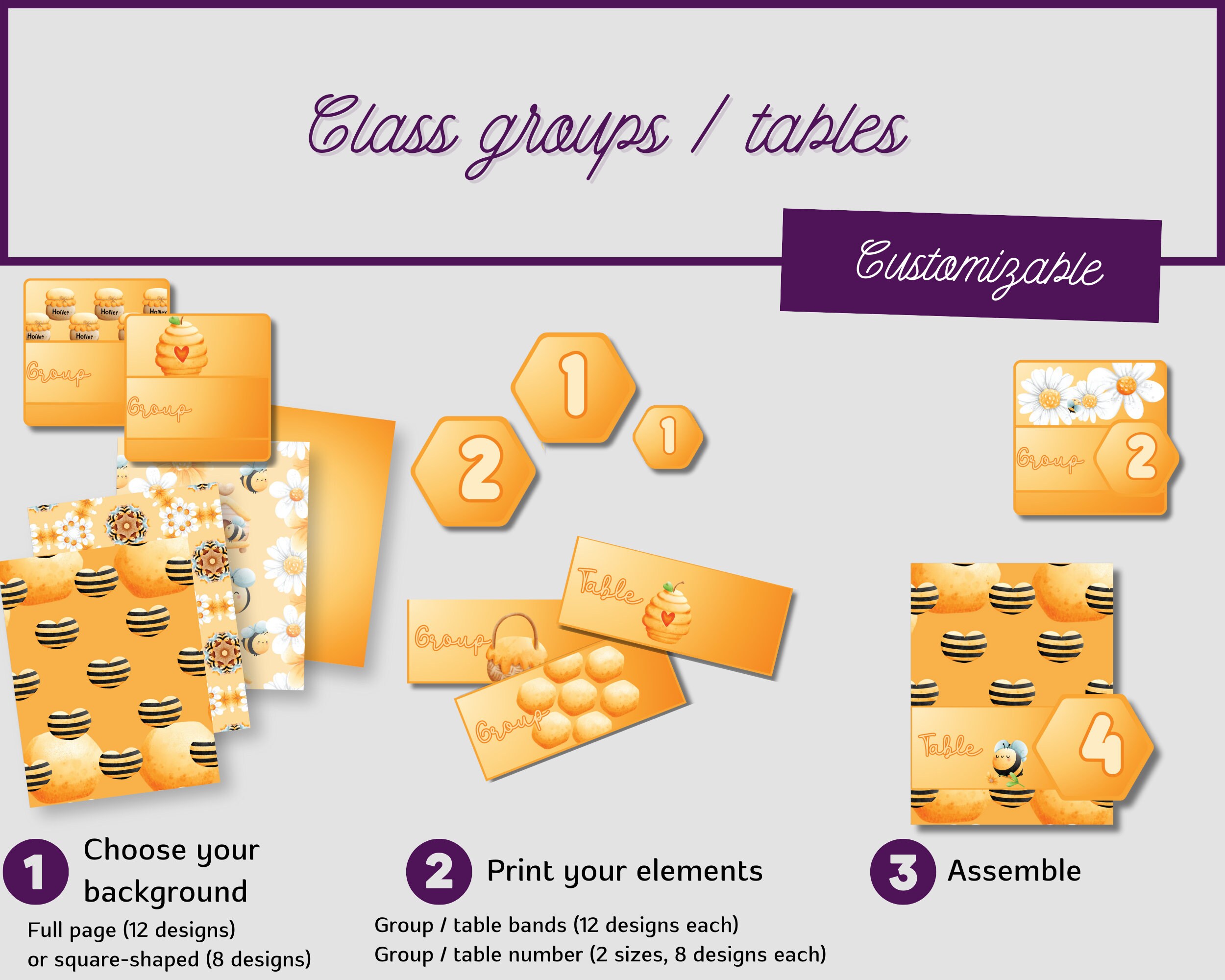 Bee-themed Classroom Decor Bundle Editable Elementary Bee - Etsy