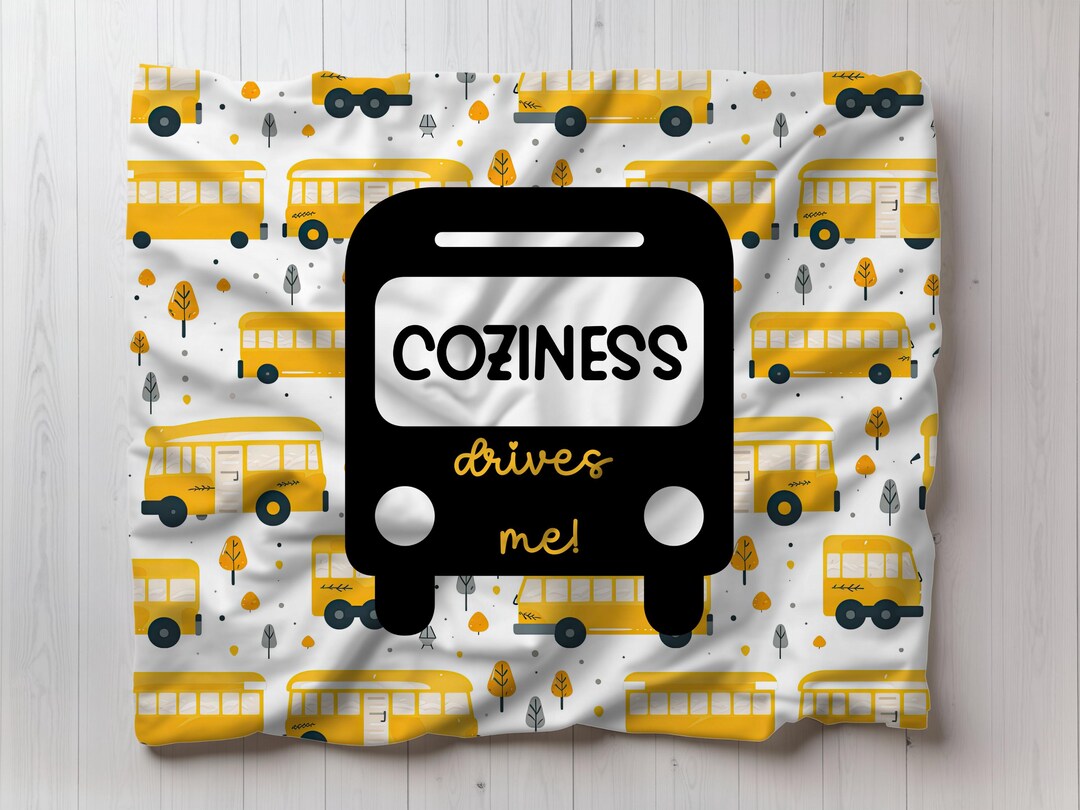 Personalized School Bus Driver Fleece Blanket - Custom Throw Blanket ...