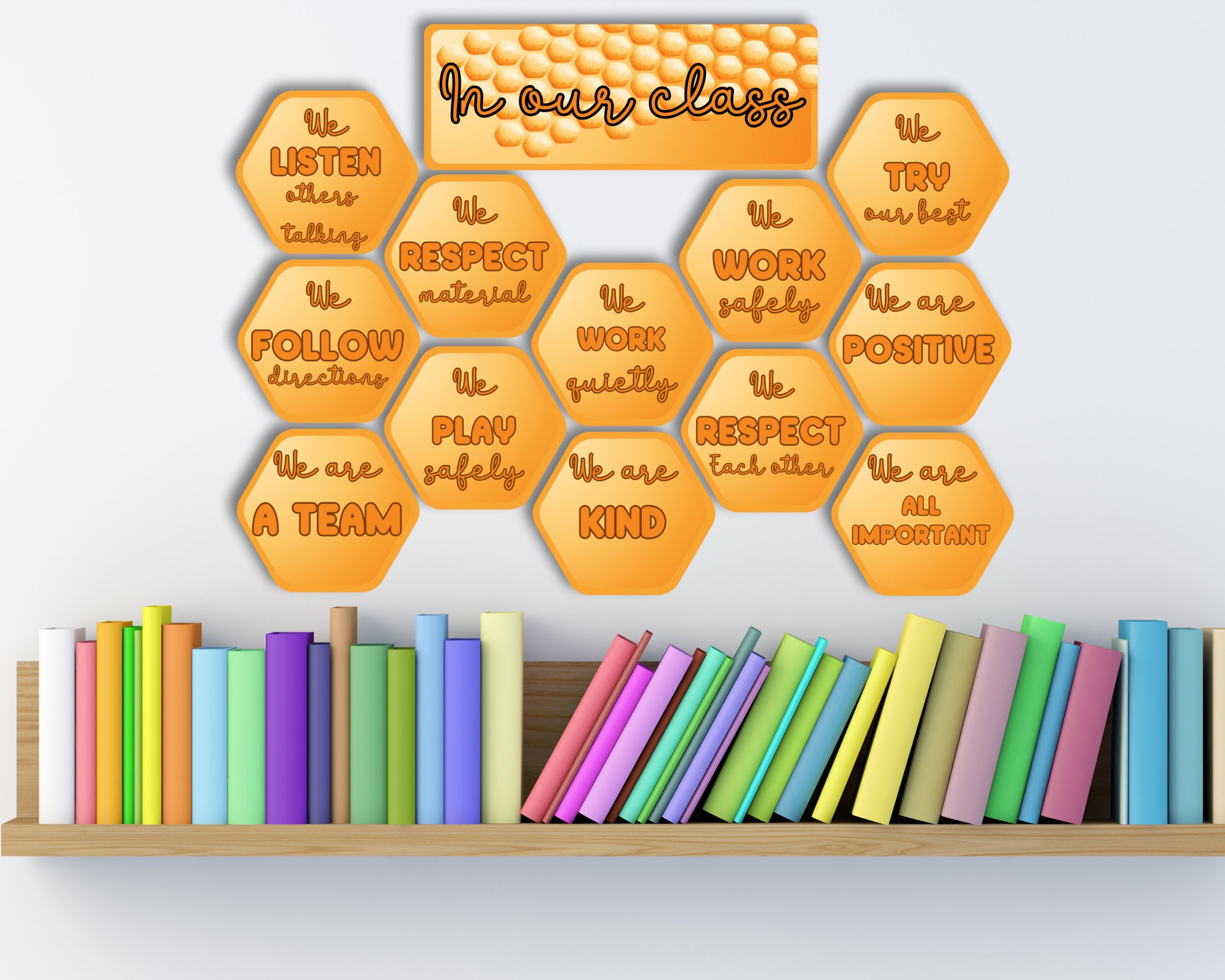 Editable Bee Themed Classroom Chart Poster, Classroom Rules Printable ...