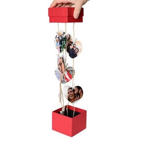Polaroid Photo Box With Magic Drawstring Latch , Personalized Photo ...