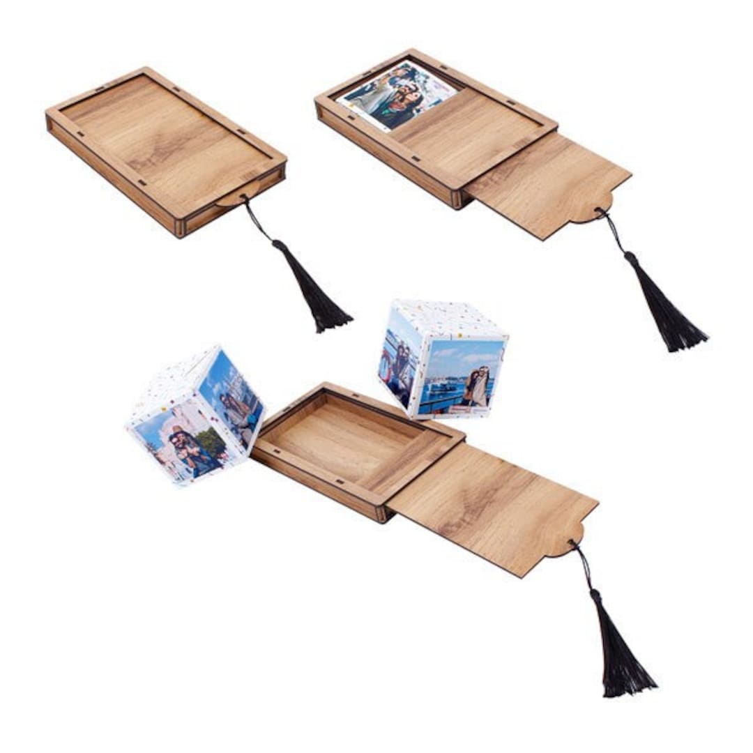 Wooden Boxed Exploding Surprise Cubes , Personalized Photo Gift Box ...