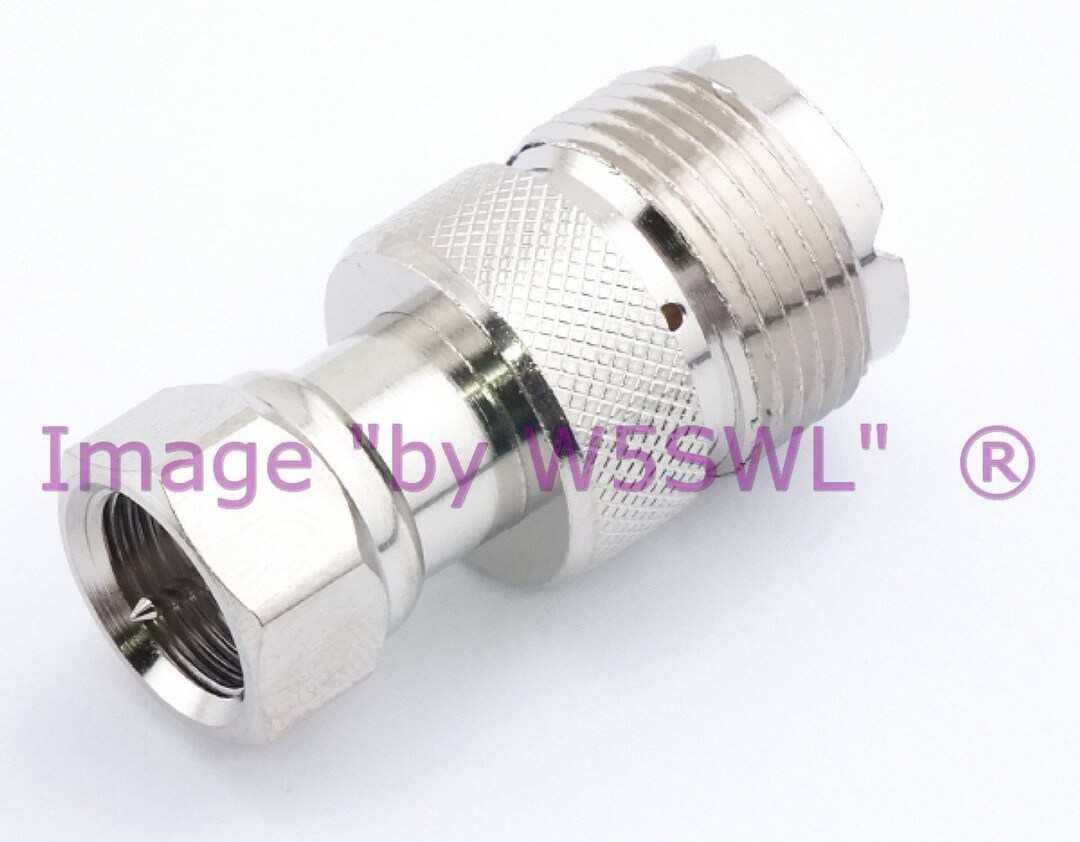 UHF Female to Type F Male Coax Connector Adapter by W5SWL - Etsy
