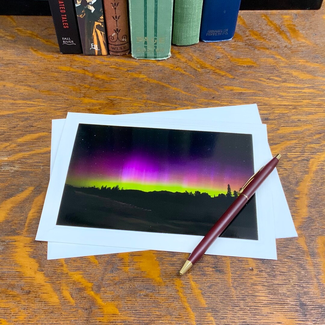 Northern Lights Greeting Card, Photo Notecard With Envelope - Etsy