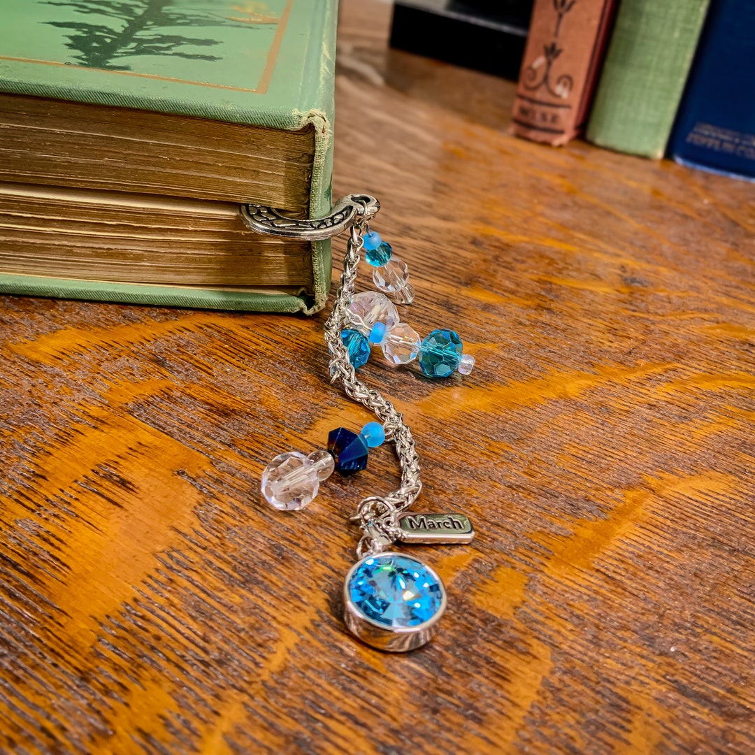 March Birthstone Bookmark | Unique Book Lovers Gift | Handmade Book ...