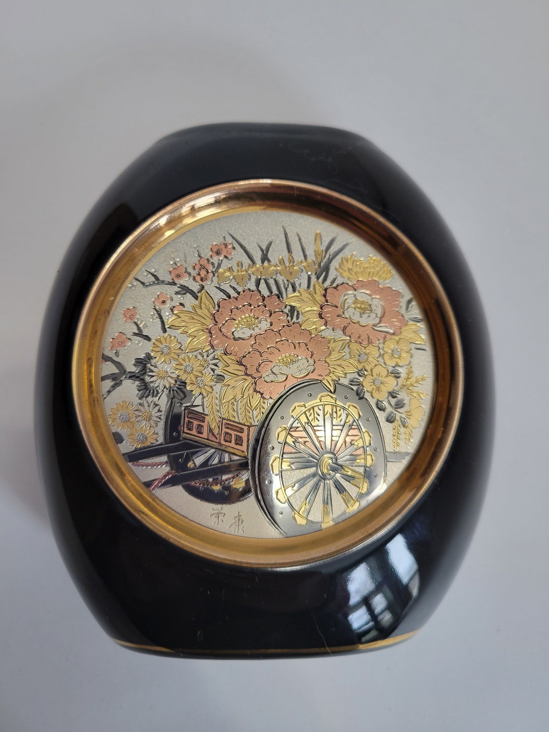 Chockin 24 Carat Gold Wagon With Flowers Made in Japan 5 Inches High - Etsy