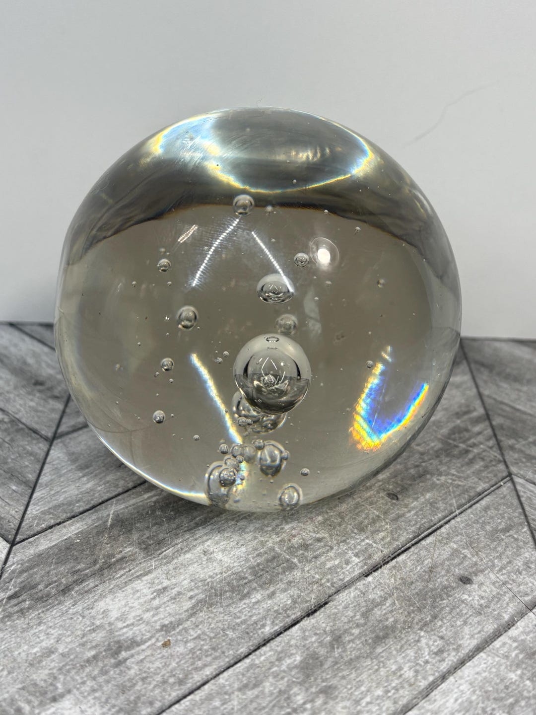 Handblown Glass Sphere Paperweight - Etsy