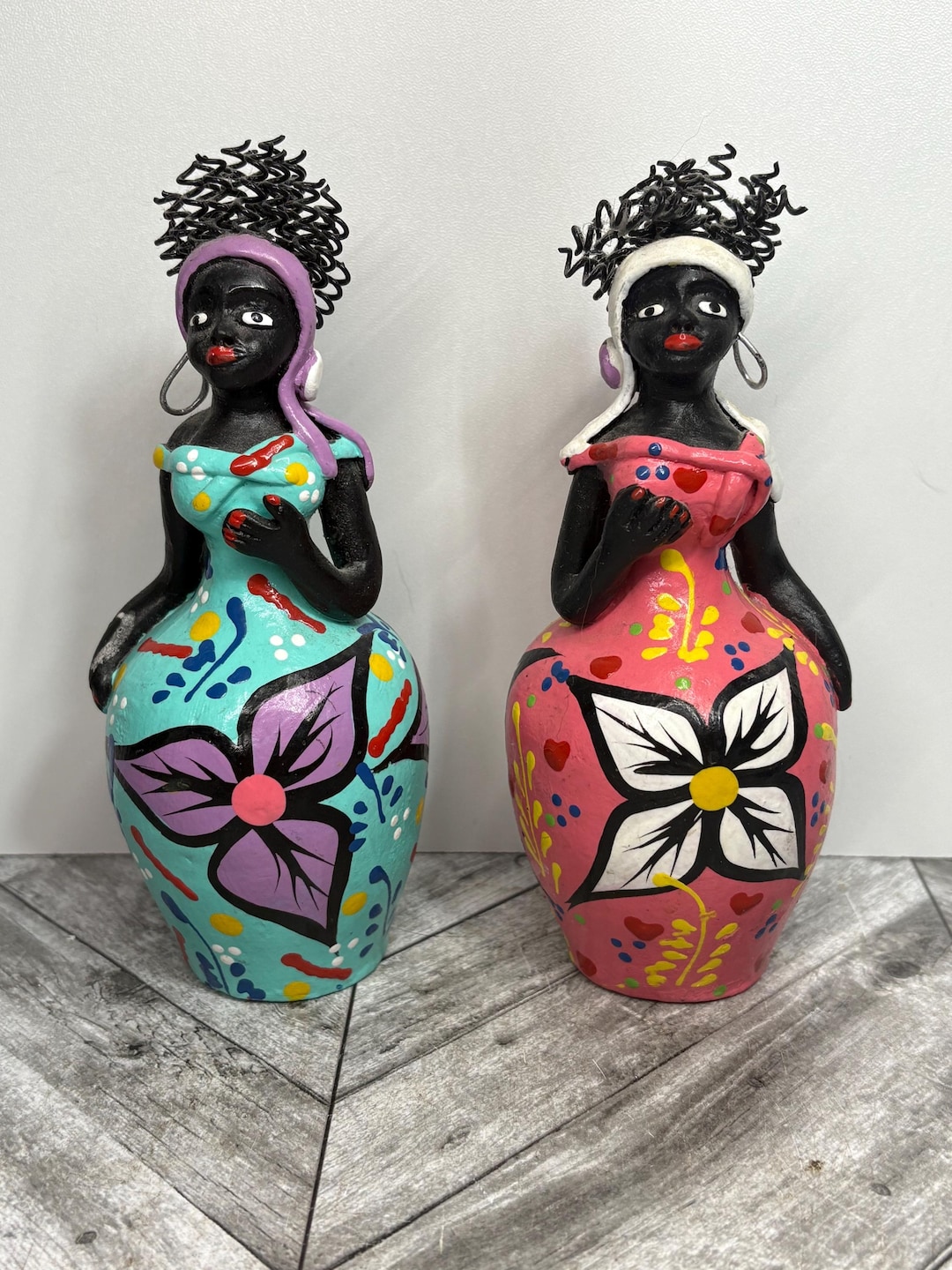 Brazilian Clay Woman Statues (set of 2) - Etsy