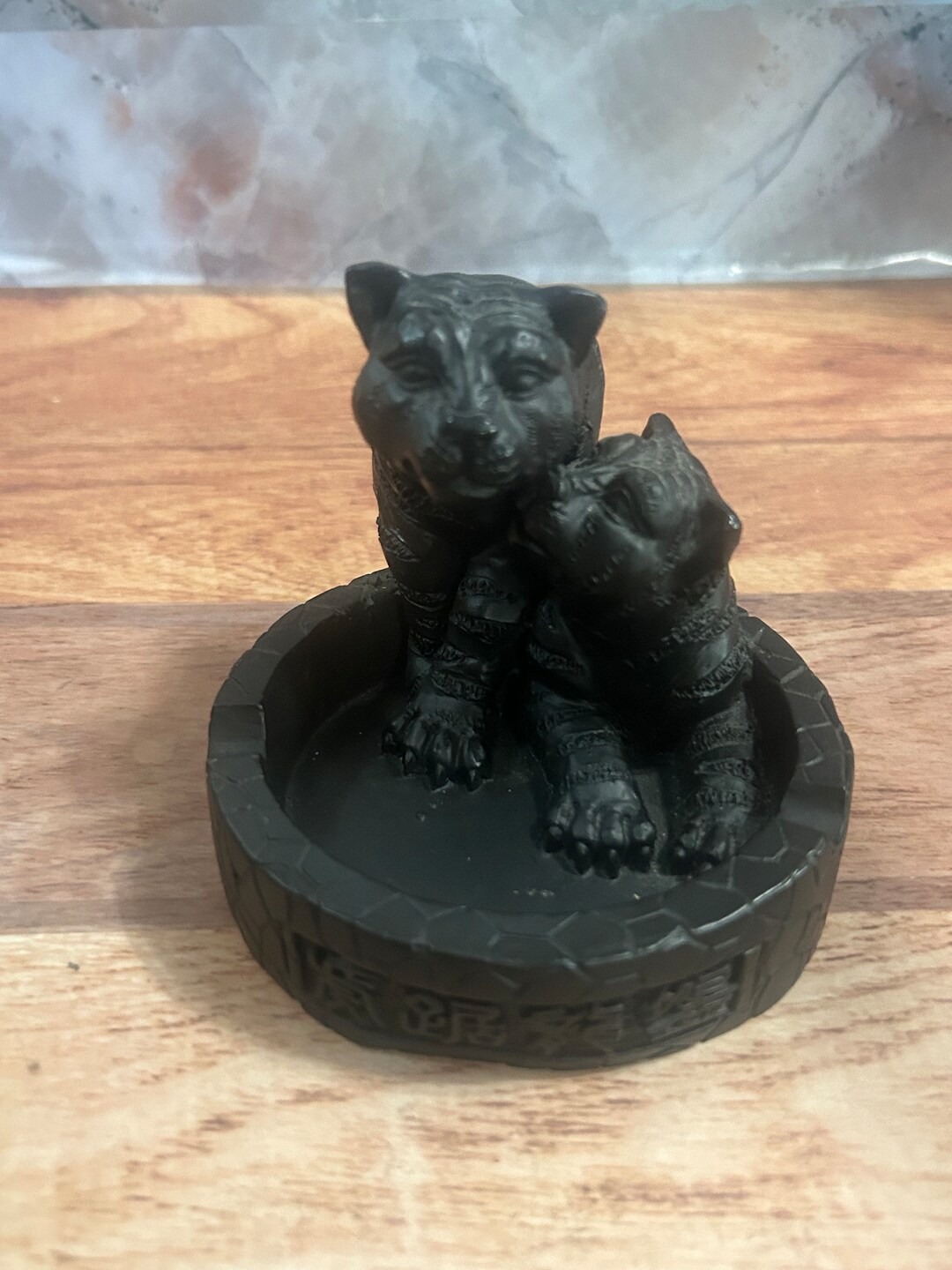 Black Resin Tiger Ashtray - Etsy