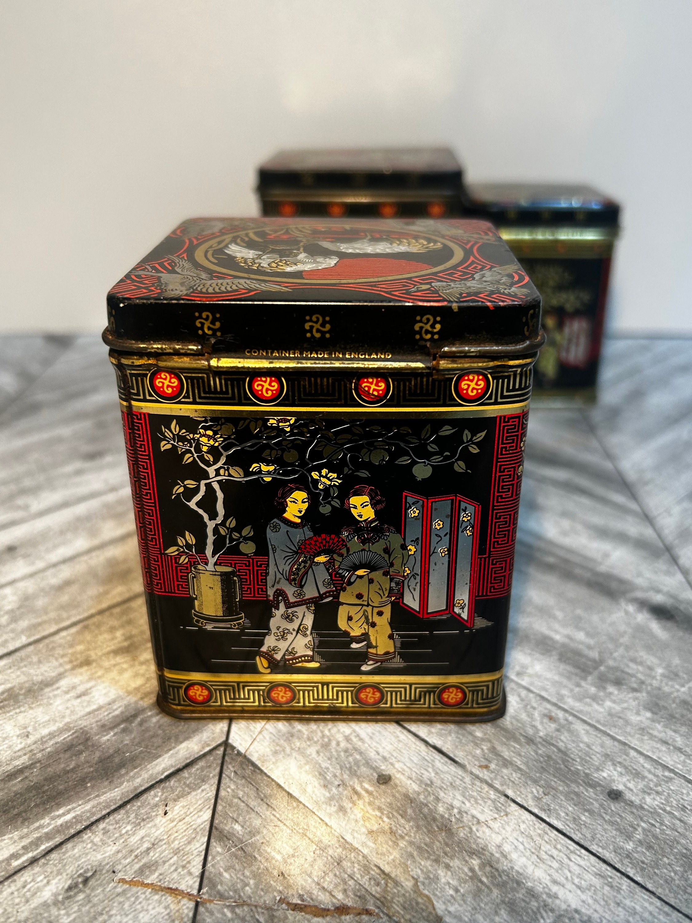 Asian Teas Tins Set of Three - Etsy