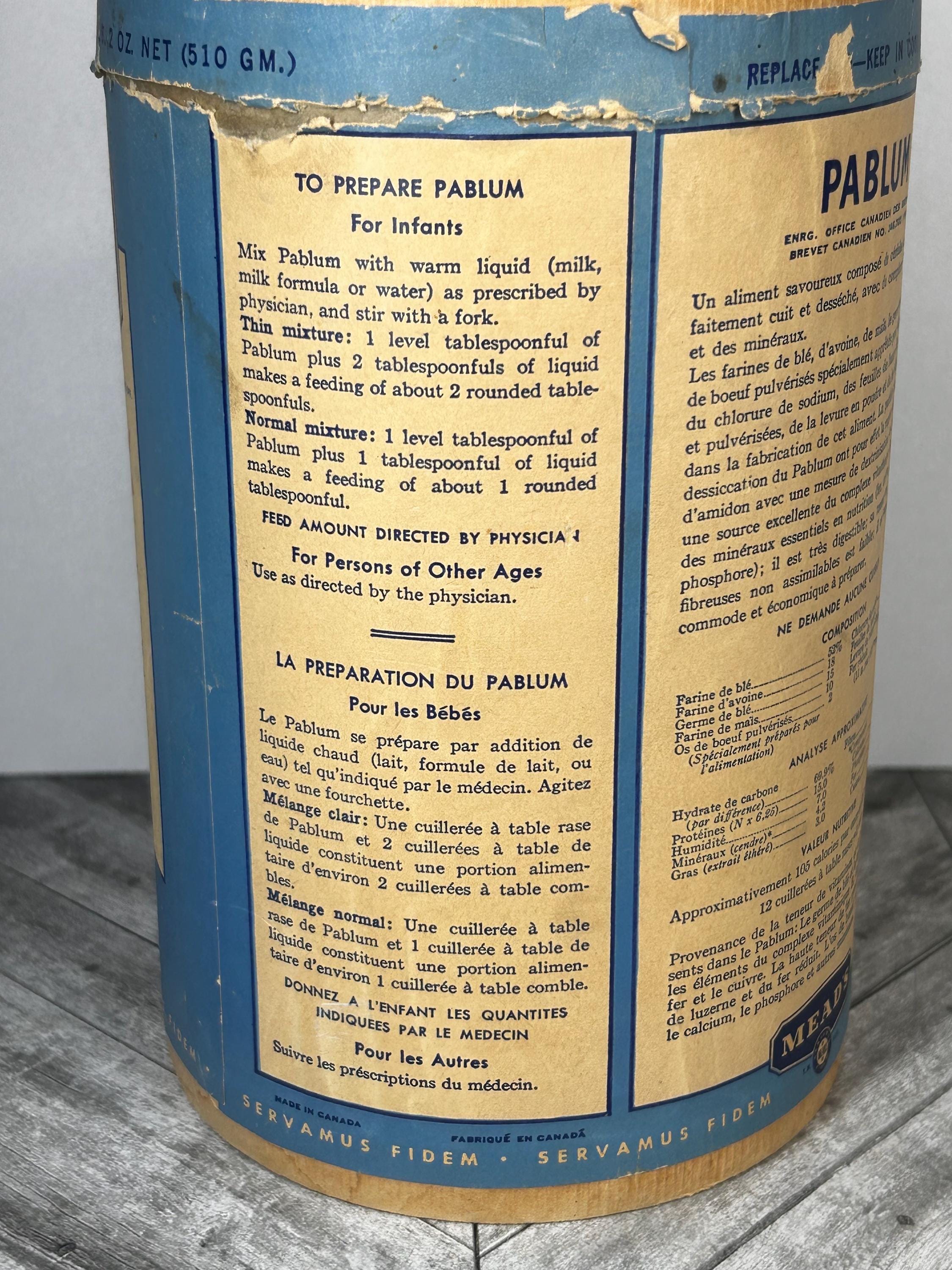 Vintage Canadian Pablum Container - Etsy