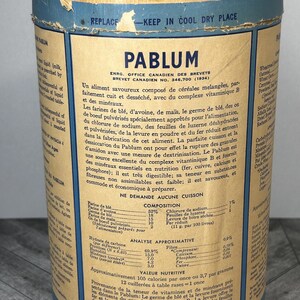 Vintage Canadian Pablum Container - Etsy