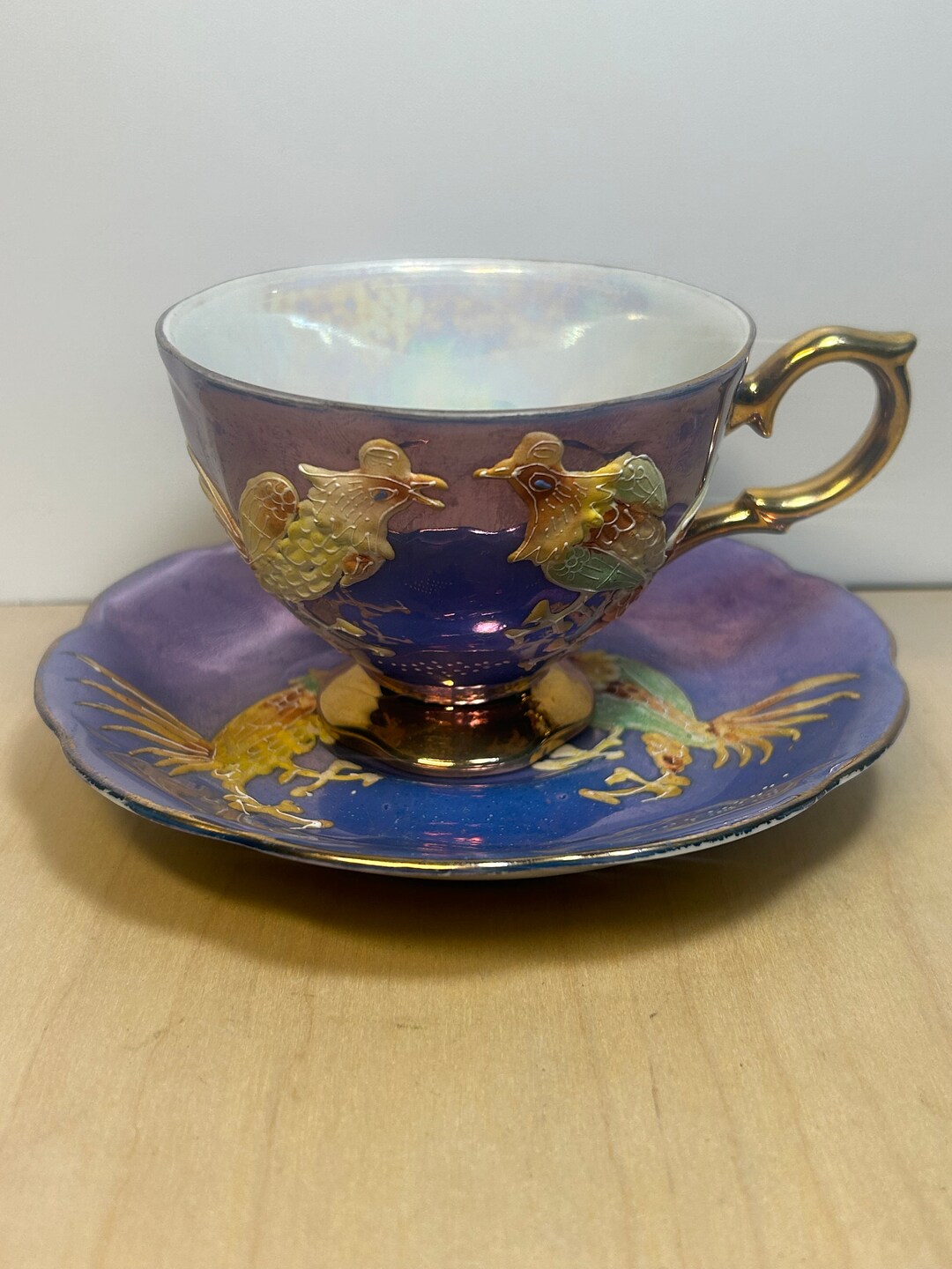 Shafford Japanese Rooster Moriage Teacup and Saucer - Etsy