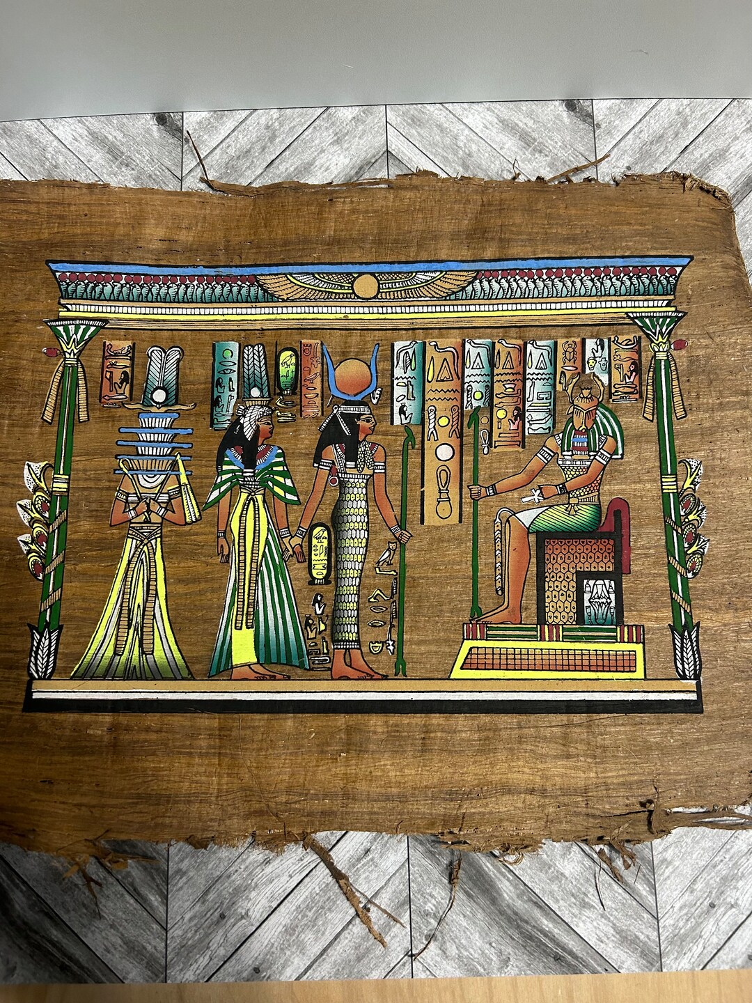 Egyptian Papyrus Picture Set of 6 - Etsy
