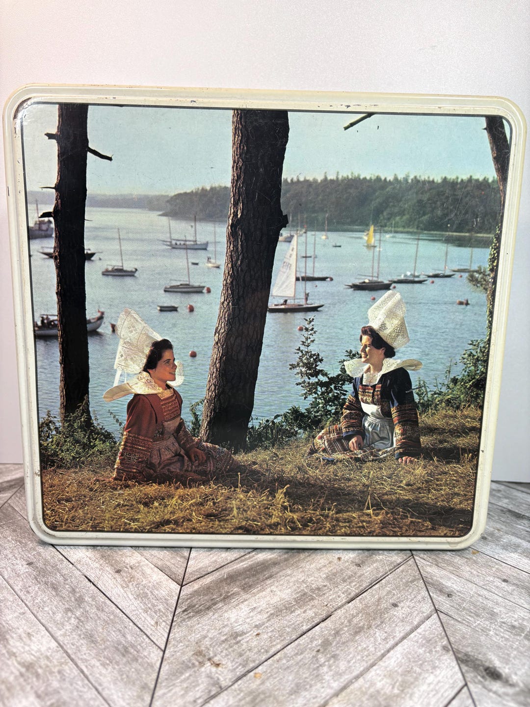 Vintage French Breton Massilly Biscuit Tin - Etsy