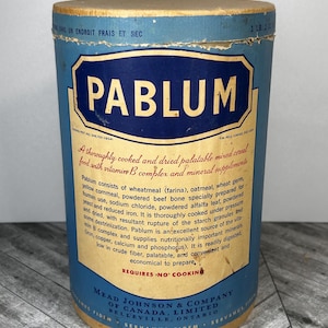 Vintage Canadian Pablum Container - Etsy