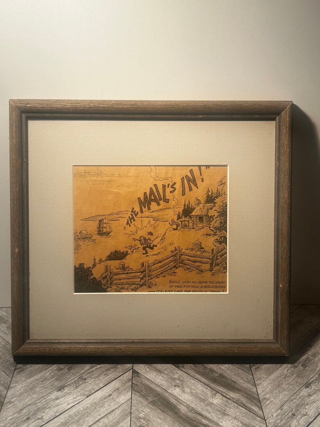 Framed “ting”comic Strip - Etsy