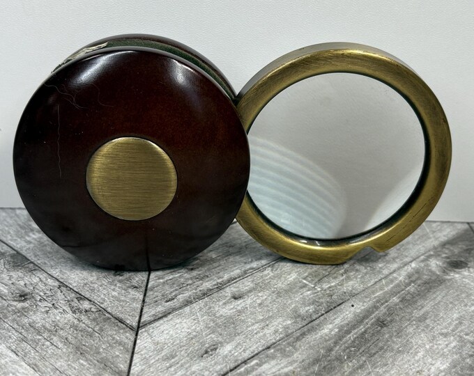 Vintage Bombay Company Wood and Brass Pocket Magnifying Glass - Etsy
