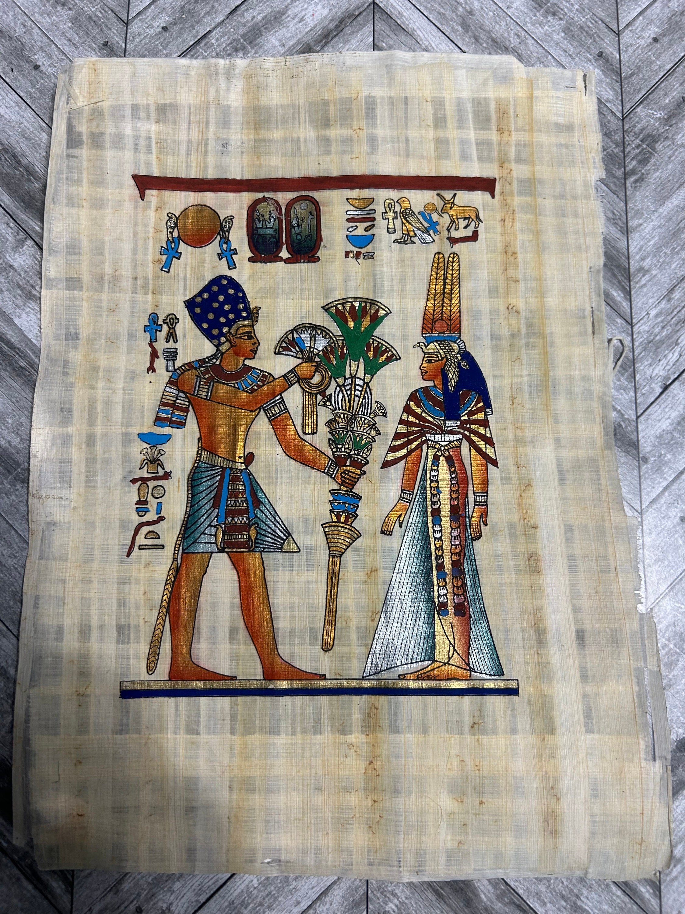 Egyptian Papyrus Picture Set of 6 - Etsy