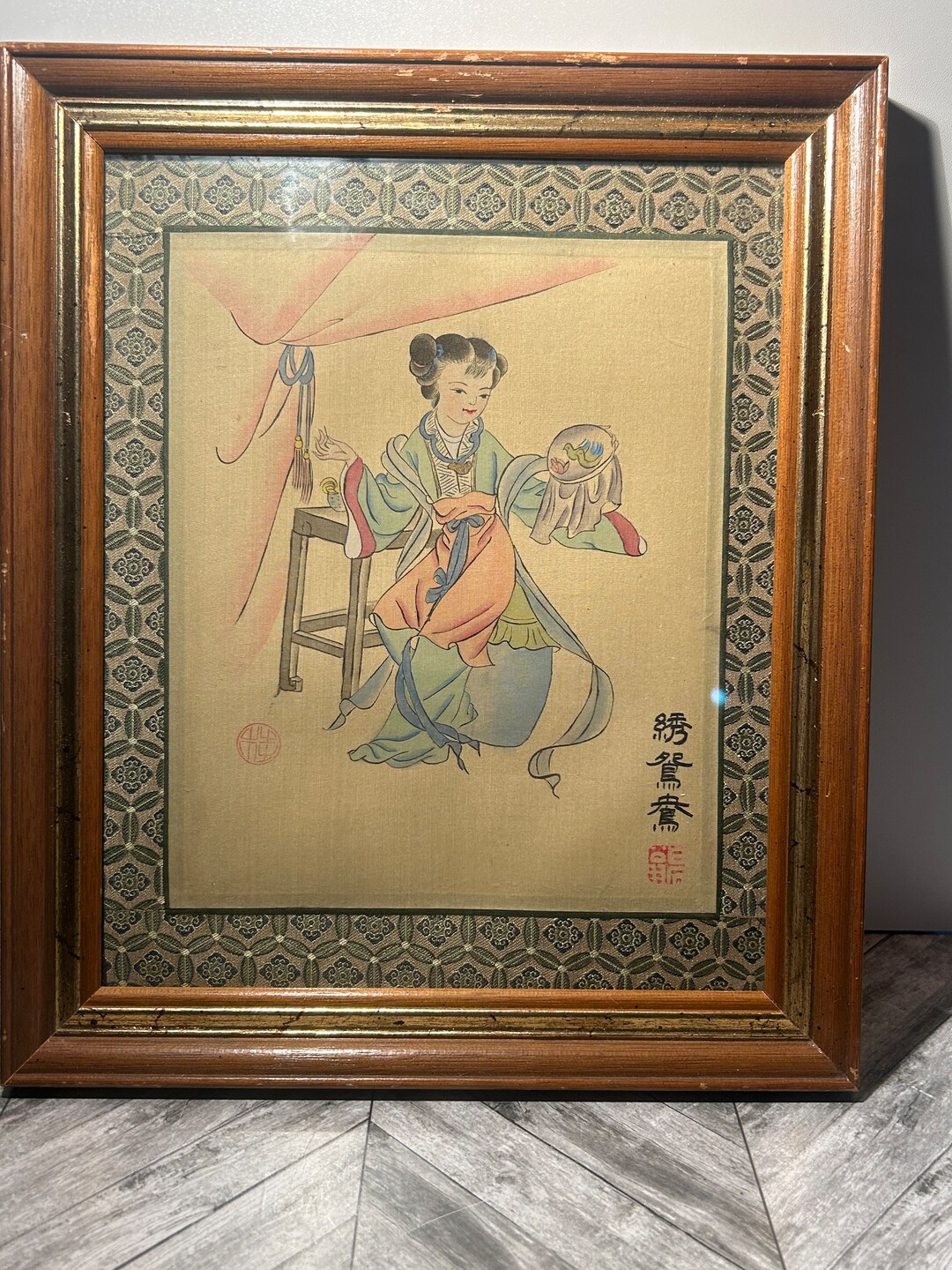 Chinese Children’s Silk Painting - Etsy