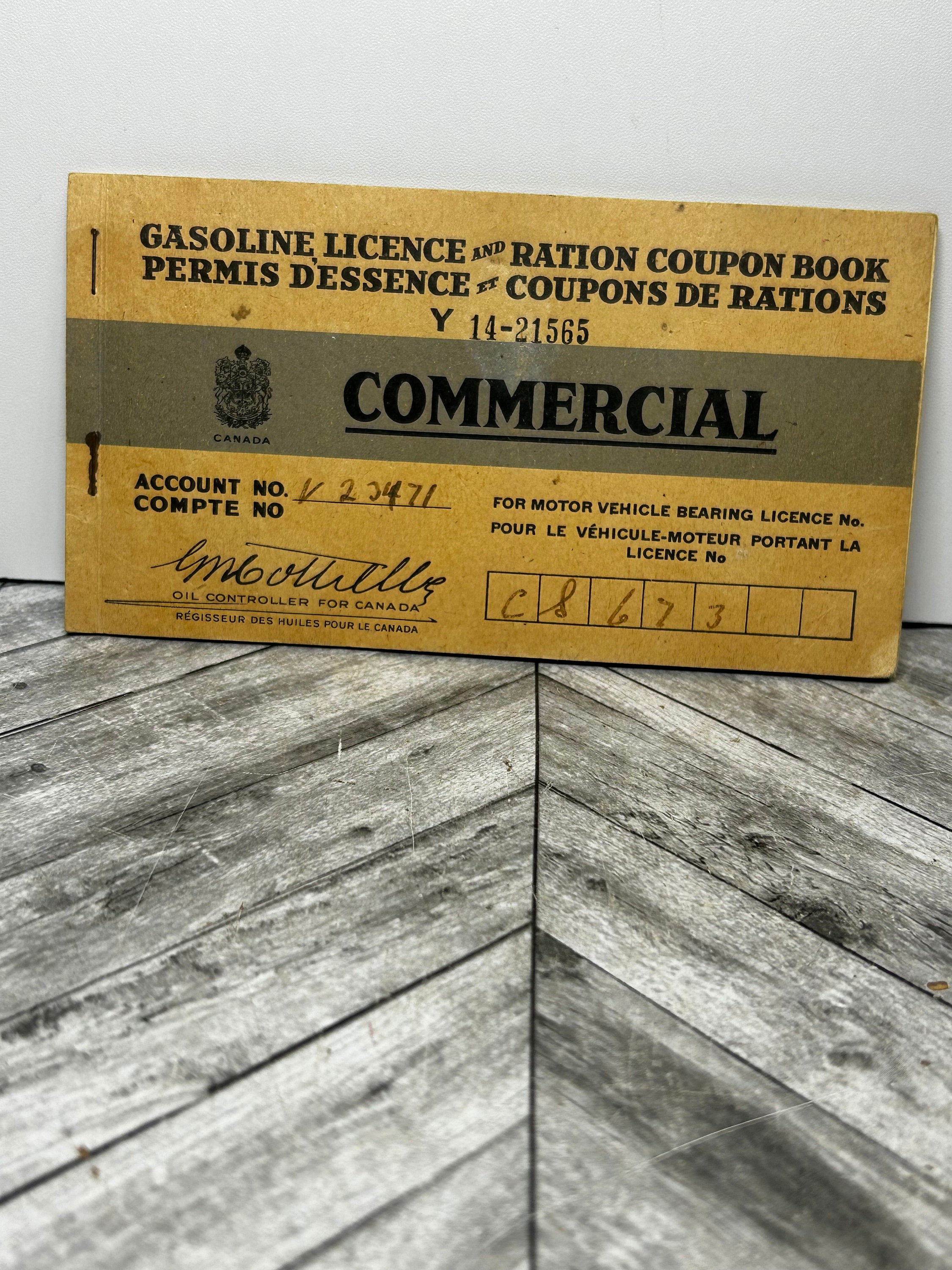 WW2 Canadian Gas Rationing Coupon Book - Etsy