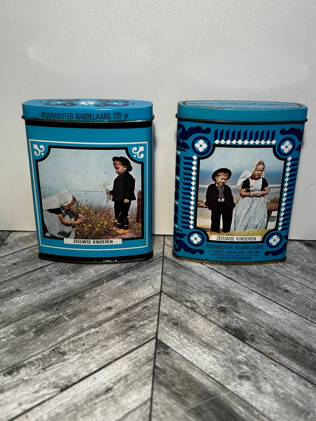 Vintage Blue Dutch Candy Tins - Etsy