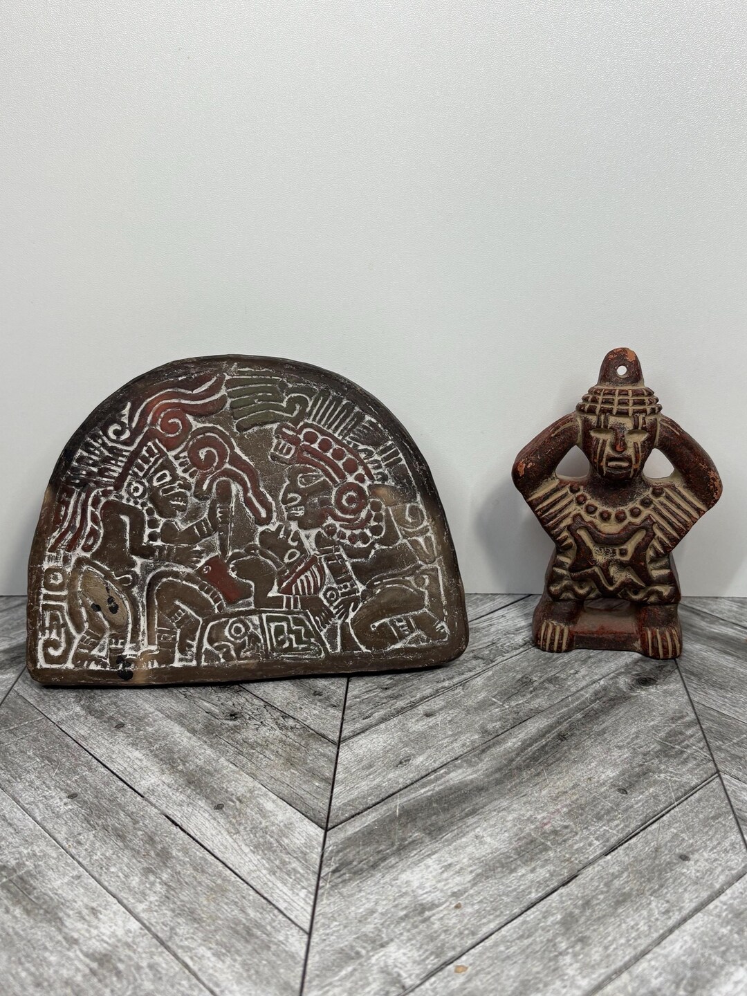 Mayan Terracotta Figurines (2) - Etsy