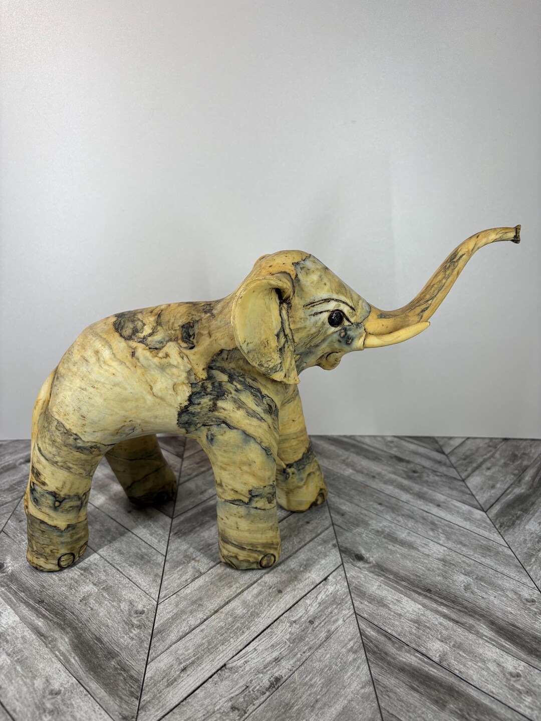 Crushed Oyster Shell Elephant Figurine - Etsy