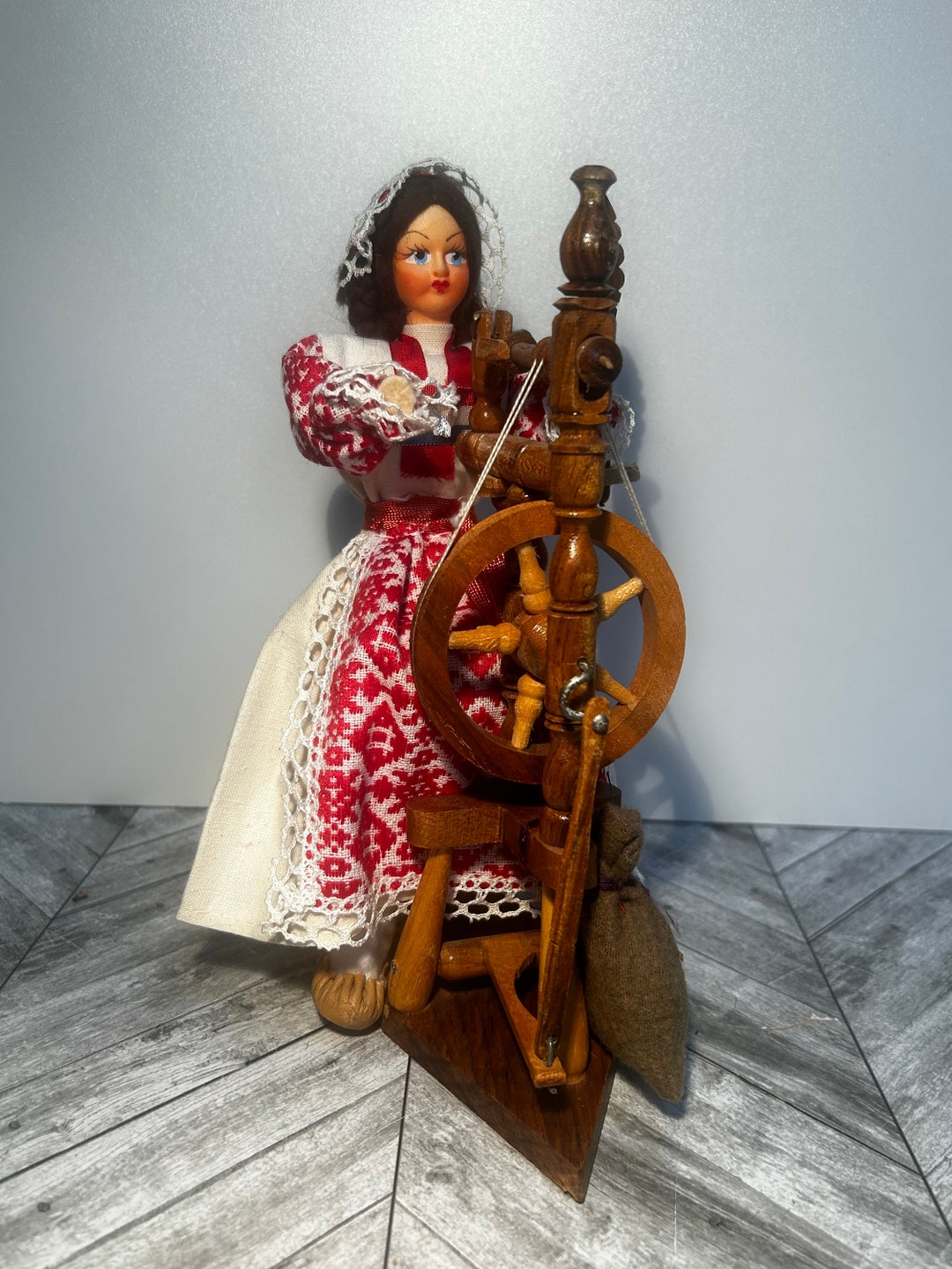 Greek Woman at the Spinning Wheel Doll - Etsy