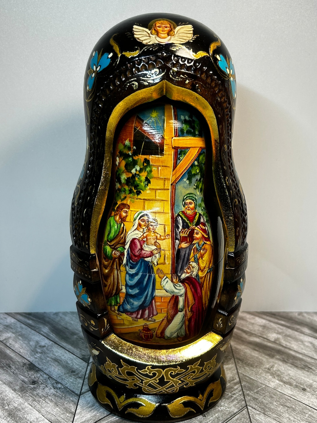 Vintage Russian Religious Icon 7 Piece Matryoshka Nesting Dolls.artist ...
