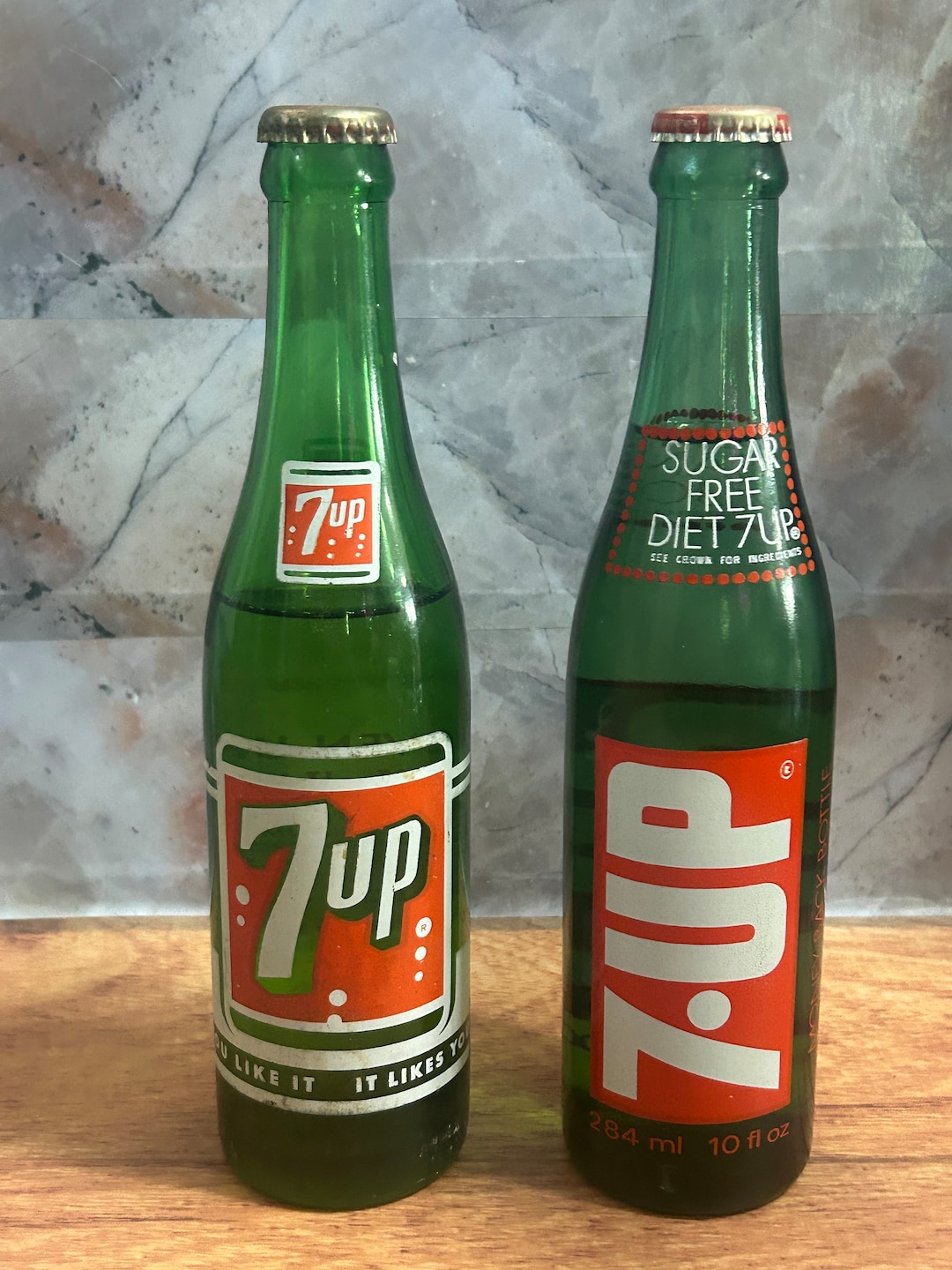 7 up Glass Bottles Set of 2 1960/70s - Etsy