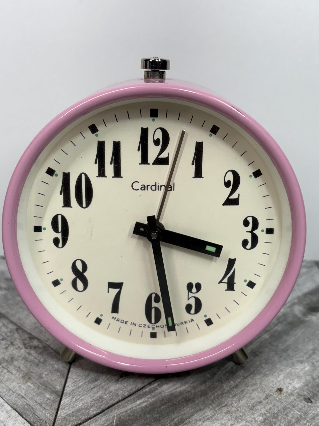 Vintage Pink Cardinal Mechanical Alarm Clock - Etsy