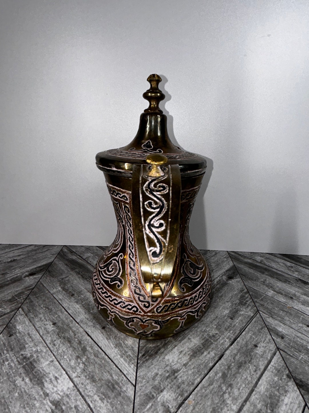 Vintage Brass Plated Arabic Dallah Pot - Etsy