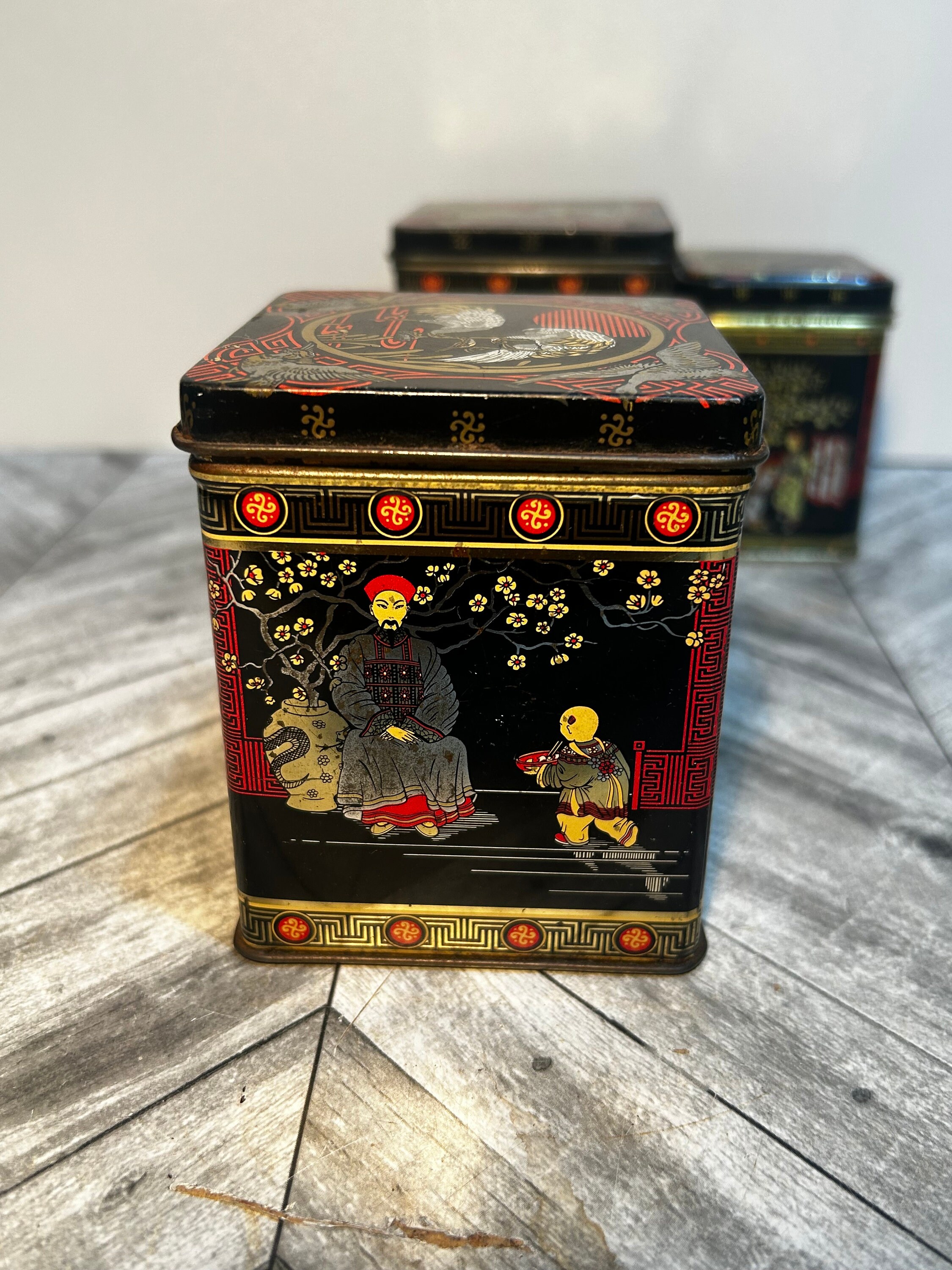 Asian Teas Tins Set of Three - Etsy