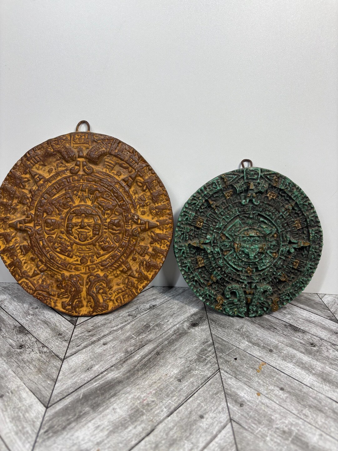 Vintage Set of Two Aztec Wall Calendars - Etsy