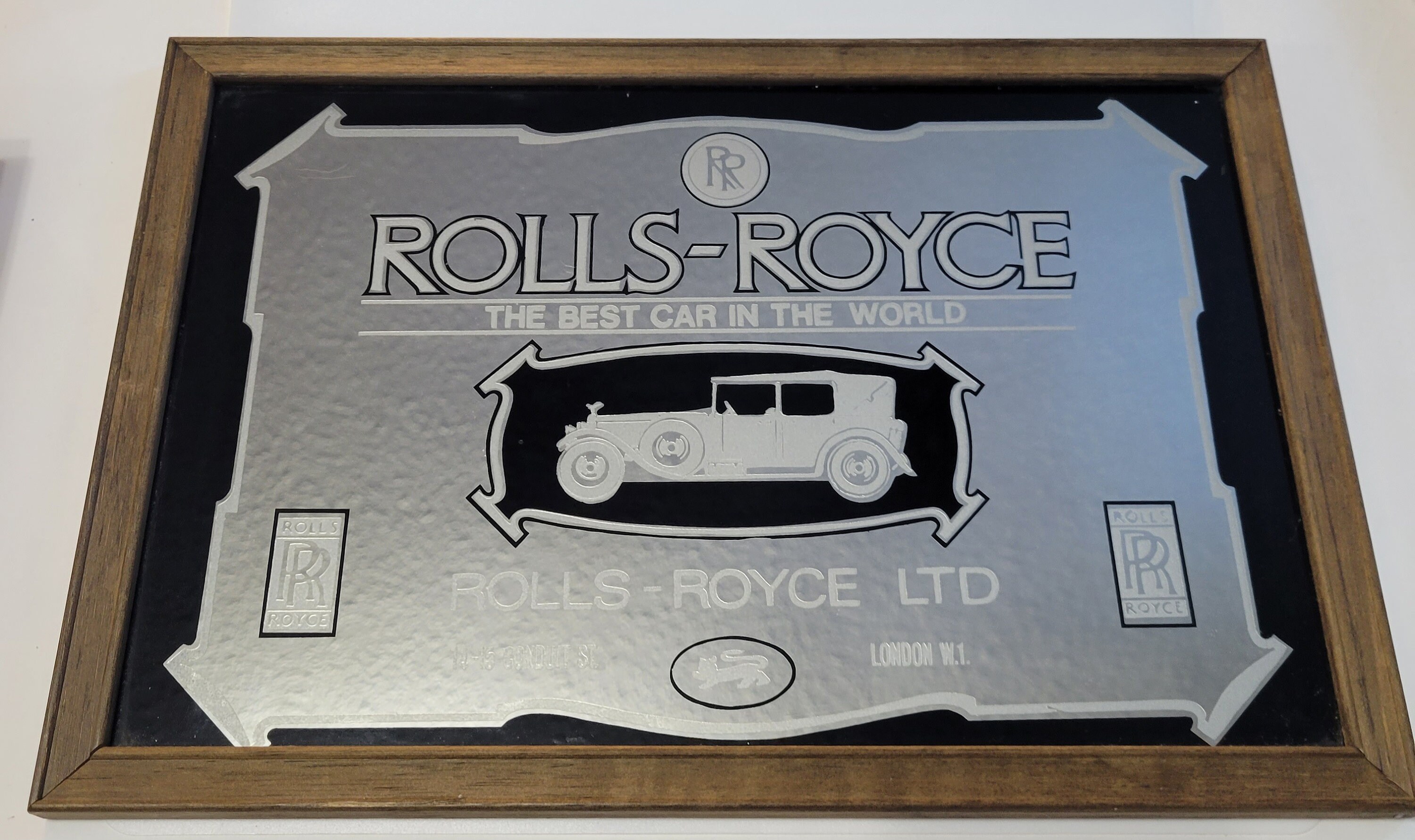 Rolls Royce Vintage London W1 Advertisement Mirror - Etsy