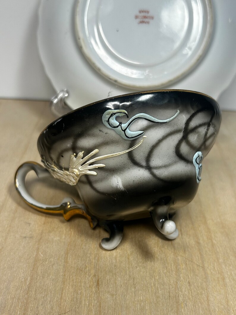 Japanese Moriage Dragon Ware Cup and Saucer - Etsy