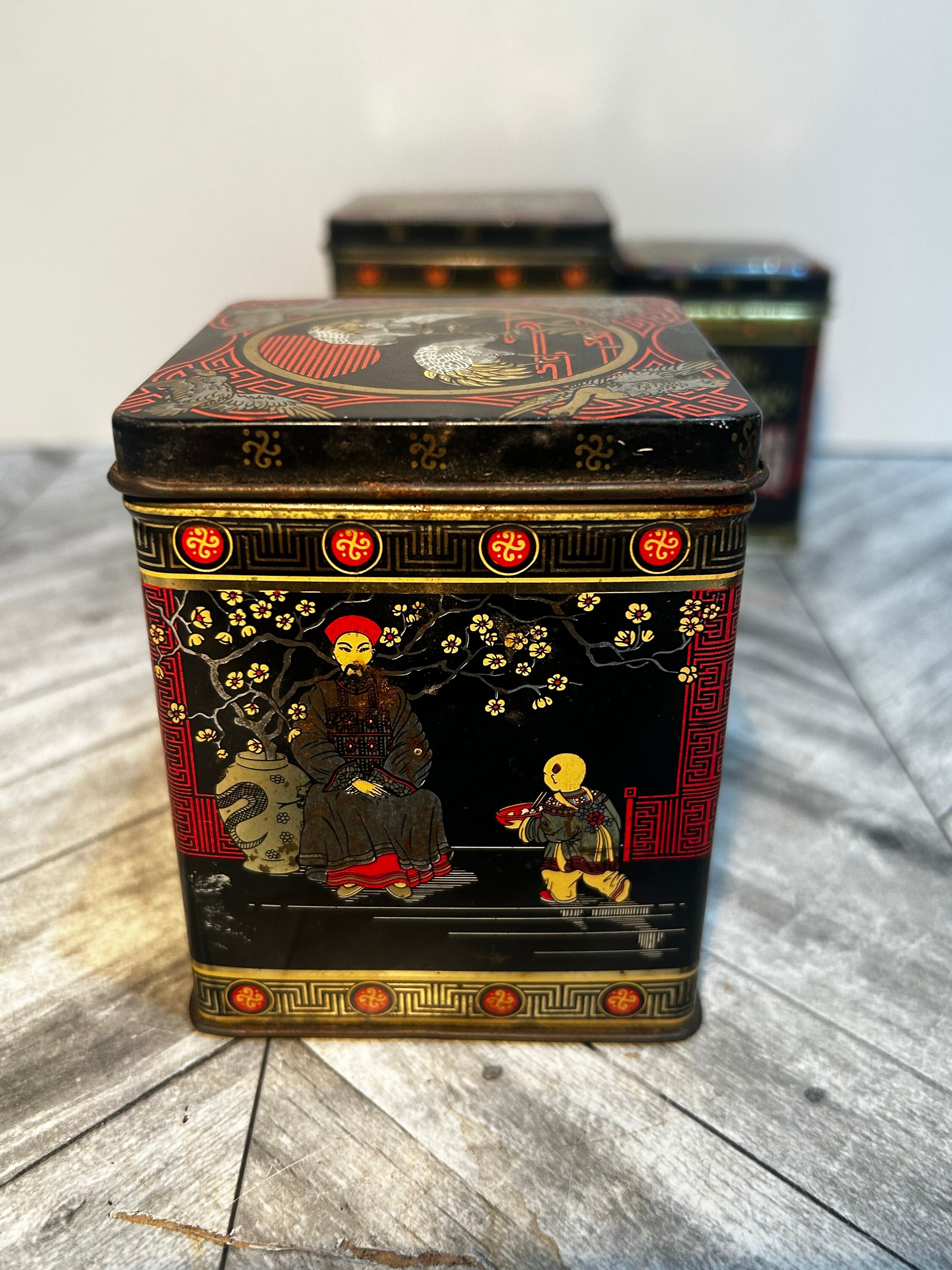 Asian Teas Tins Set of Three - Etsy