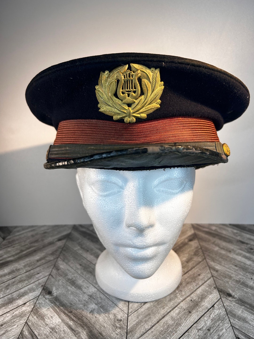 Vintage Us Army Band Cap With Insignia - Etsy
