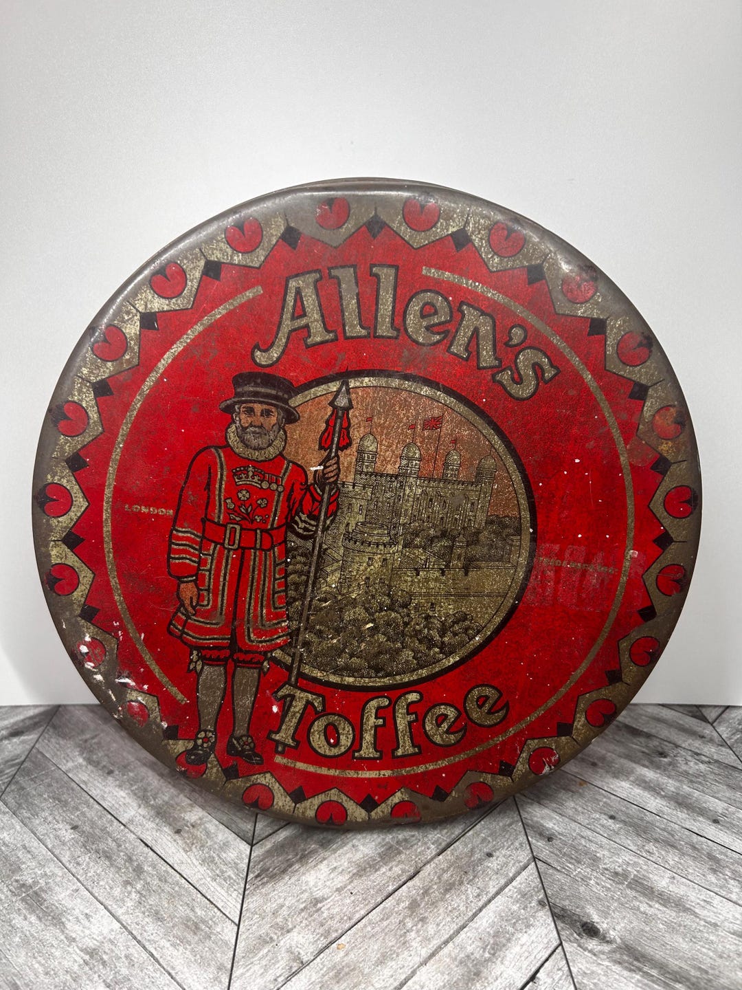 Vintage English Allen’s Toffee Tin - Etsy