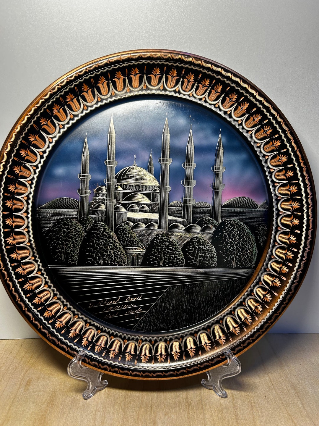 Turkish Decorative Copper Plate - Etsy