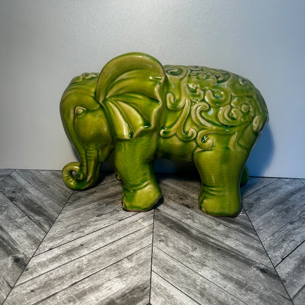 Lime Green Elephant - Etsy