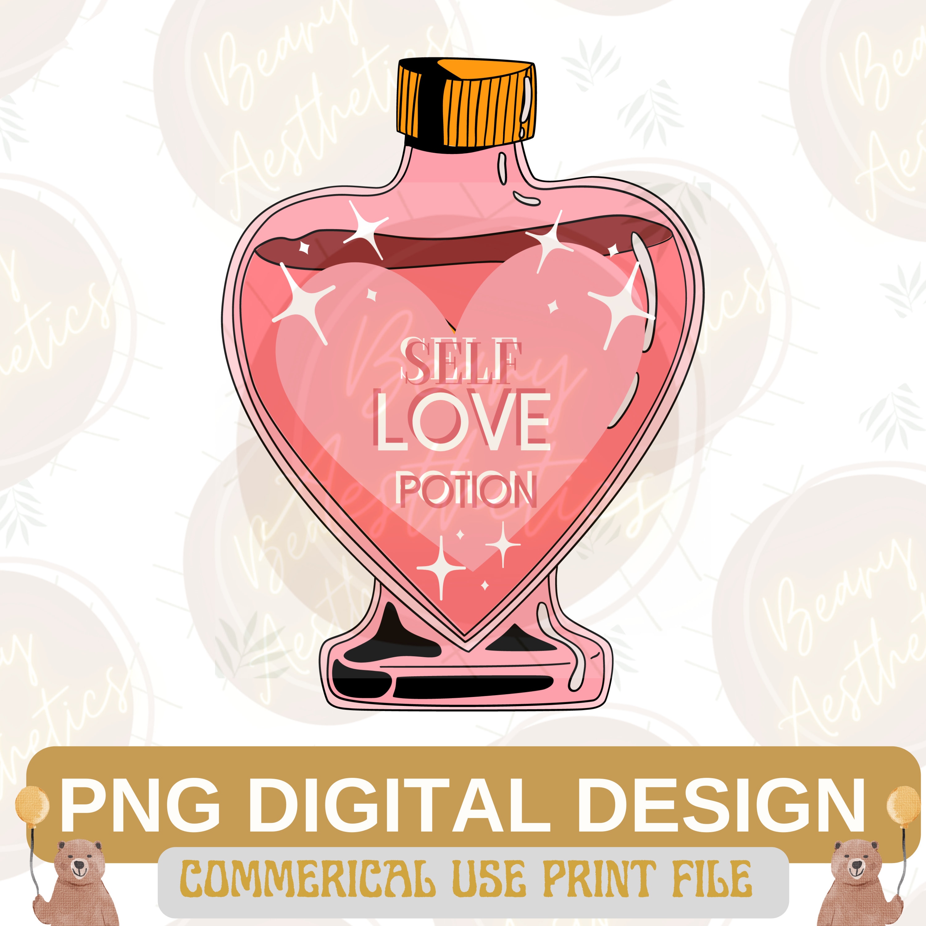 Self Love Potion Png, Valentines Png, Commercial Use Png, Love Png ...