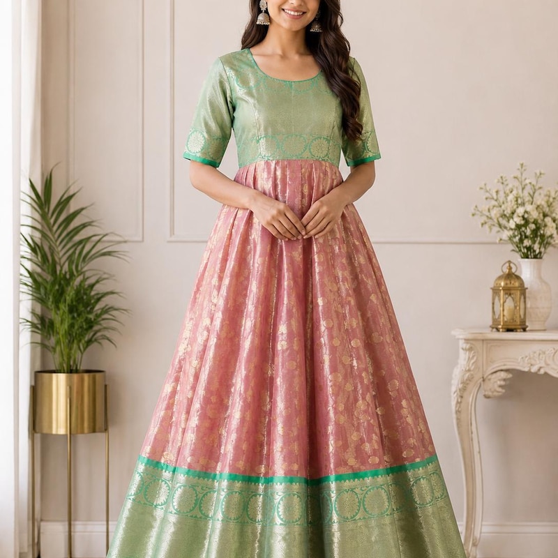 Chanderi Frocks - Etsy