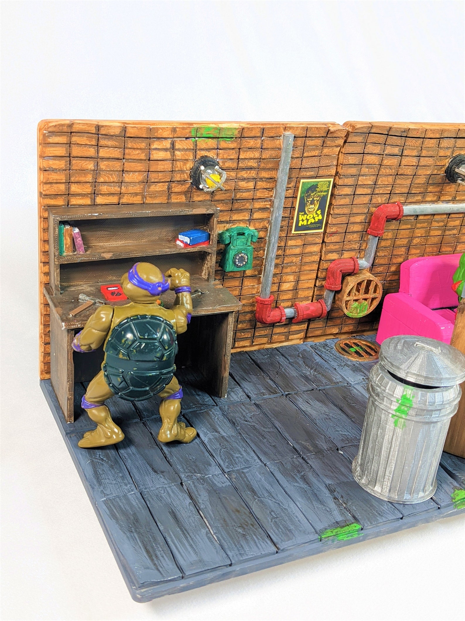 Turtle Action Figure Diorama 3D Printed Modular Scenes - Etsy